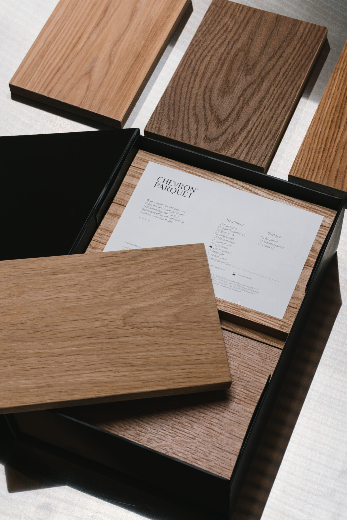 Herringbone Flooring — Exclusive planks in Oak, Ash or Walnut.